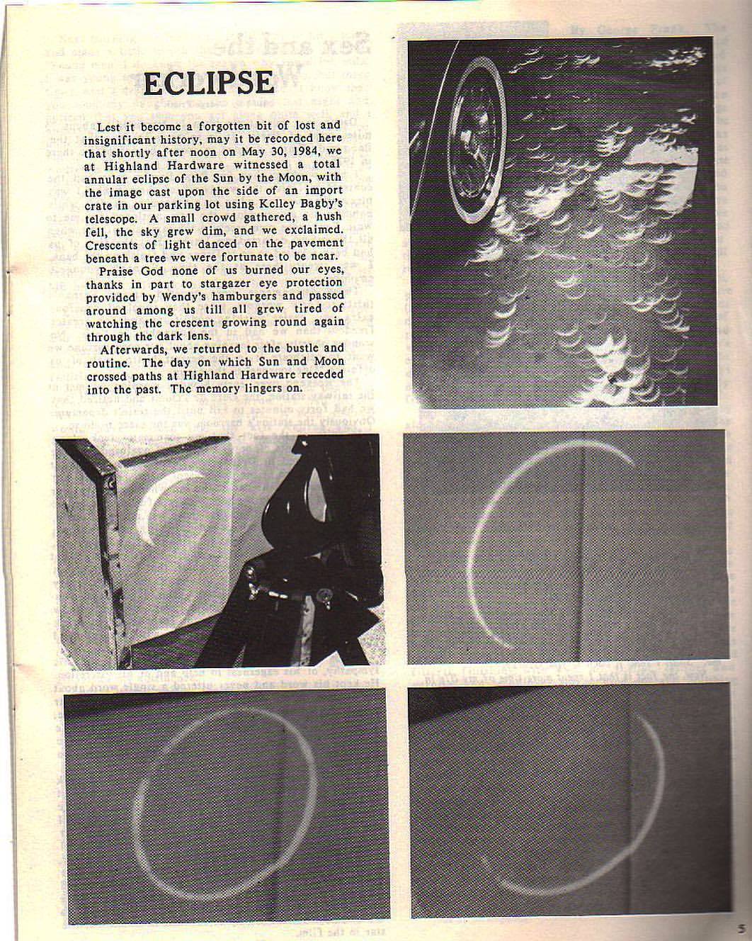 Solar Eclipses at Highland Woodworking – Highland Woodworking Blog